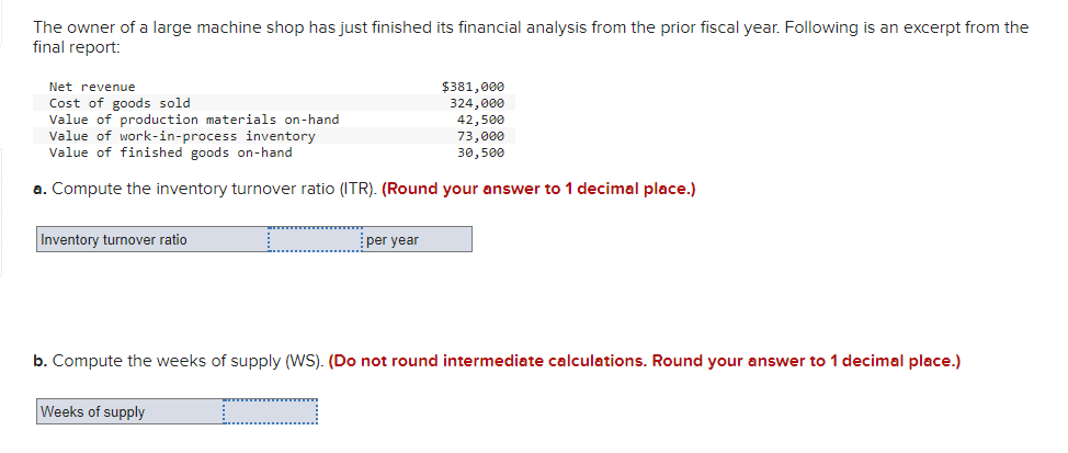Solved The owner of a large machine shop has just finished | Chegg.com