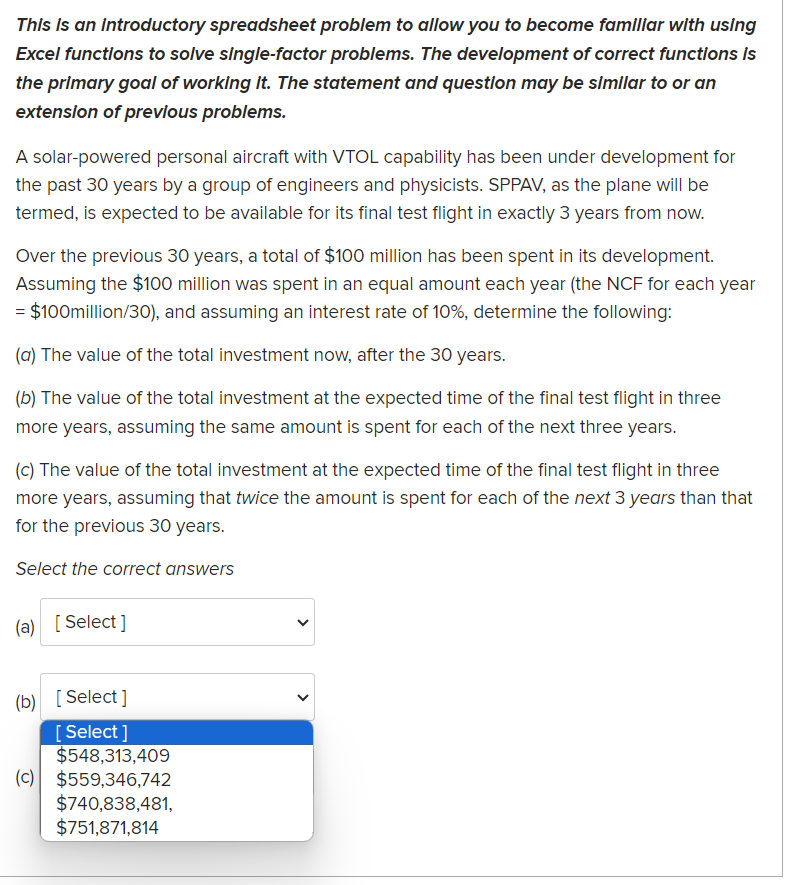This is an Introductory spreadsheet problem to allow | Chegg.com