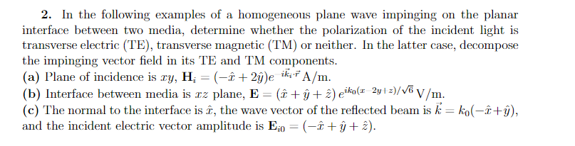 2. In the following examples of a homogeneous plane | Chegg.com