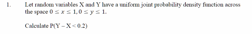 Solved Let random variables X and Y have a uniform joint | Chegg.com