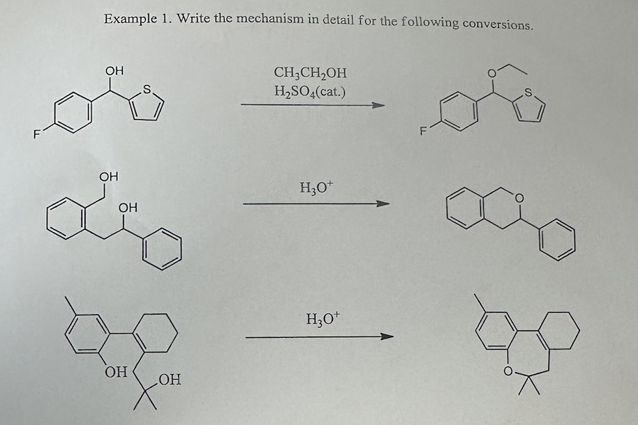 Solved Example 1. Write the mechanism in detail for the | Chegg.com