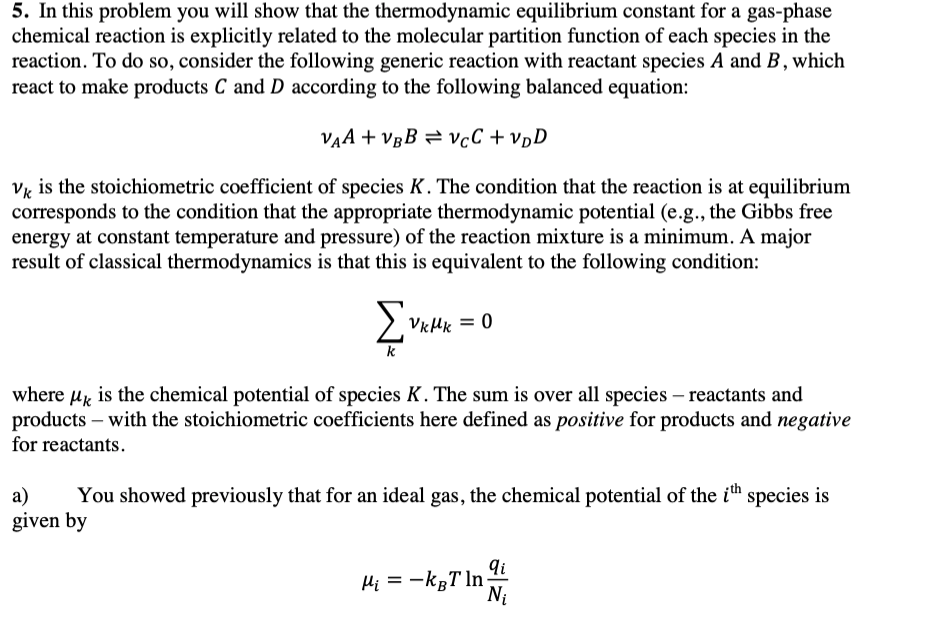 In this problem you will show that the thermodynamic | Chegg.com