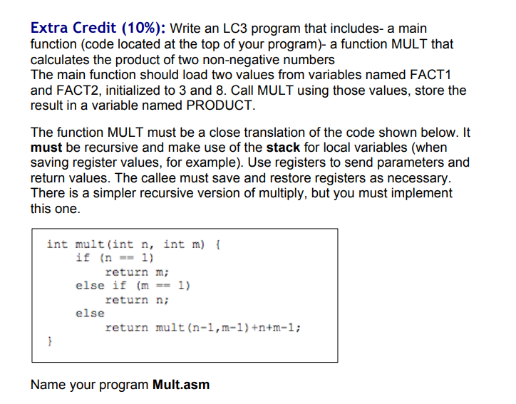 This program has to run In LC3 machine simulator as | Chegg.com
