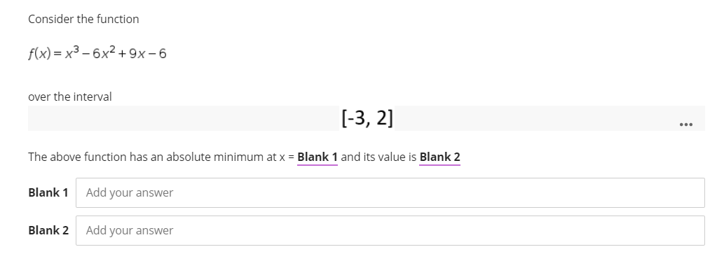 Solved Consider the function f(x) = x3 - 6x2 +9x-6 over the | Chegg.com