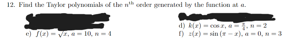Solved 2. Find the Taylor polynomials of the nth order | Chegg.com