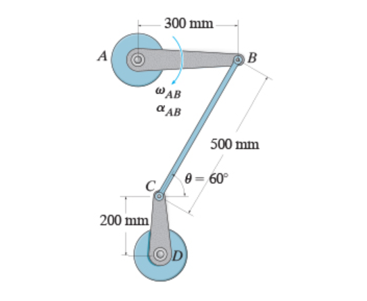 Solved ' Member AB has the angular velocity ωAB = 2.5 | Chegg.com Solved ' Member AB has the angular velocity ωAB = 2.5 | Chegg.com