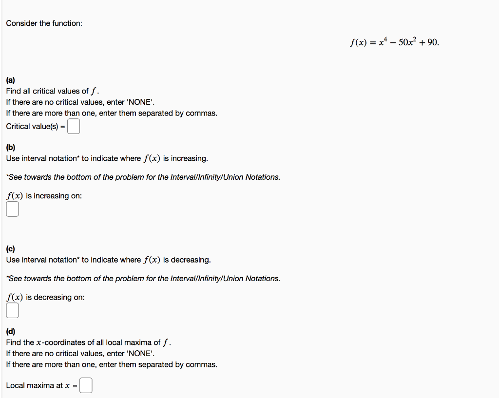 Solved Find the derivative in each of the following parts, | Chegg.com