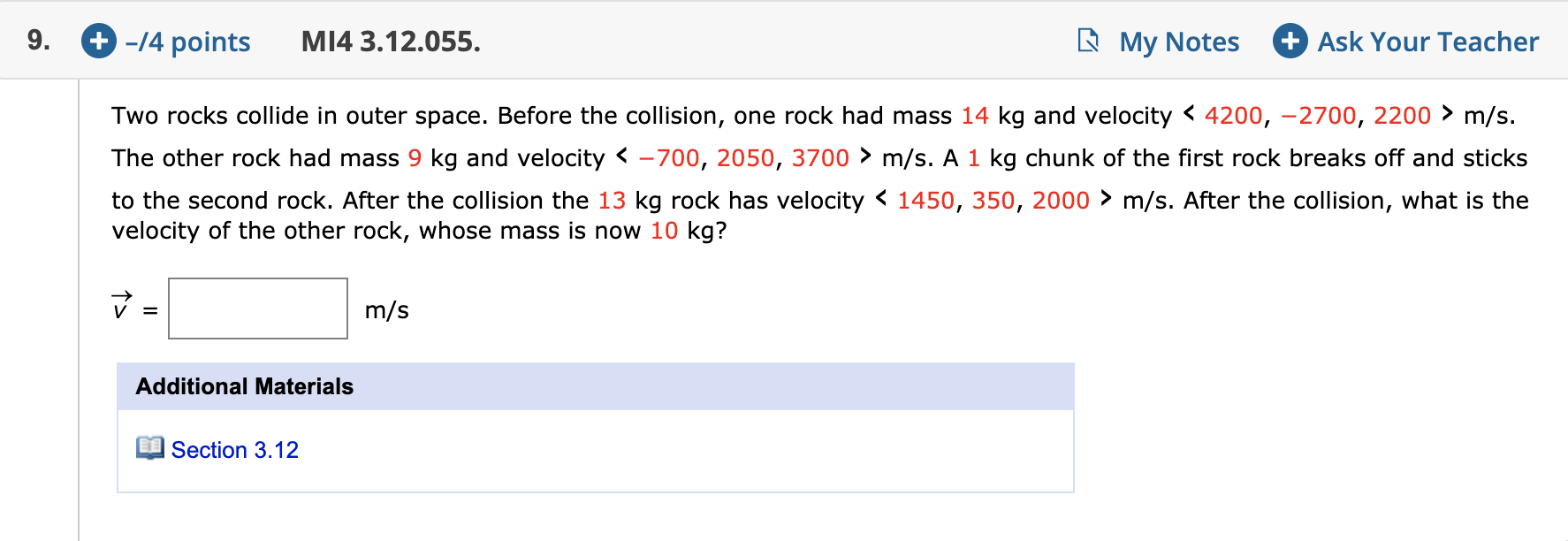 Solved 9. + -/4 points M14 3.12.055. My Notes + Ask Your | Chegg.com