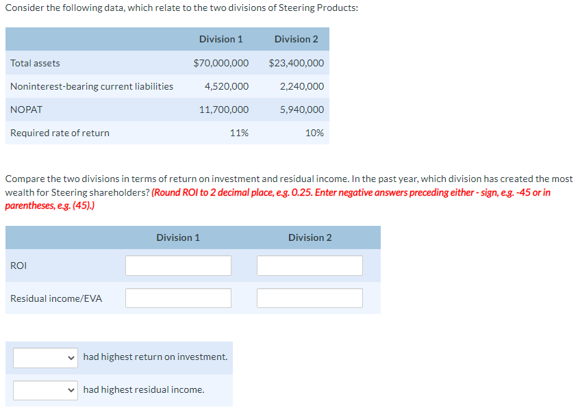 Solved Consider the following data, which relate to the two | Chegg.com