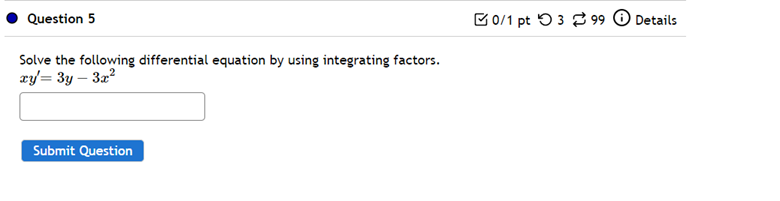 Solved Solve the following differential equation by using | Chegg.com