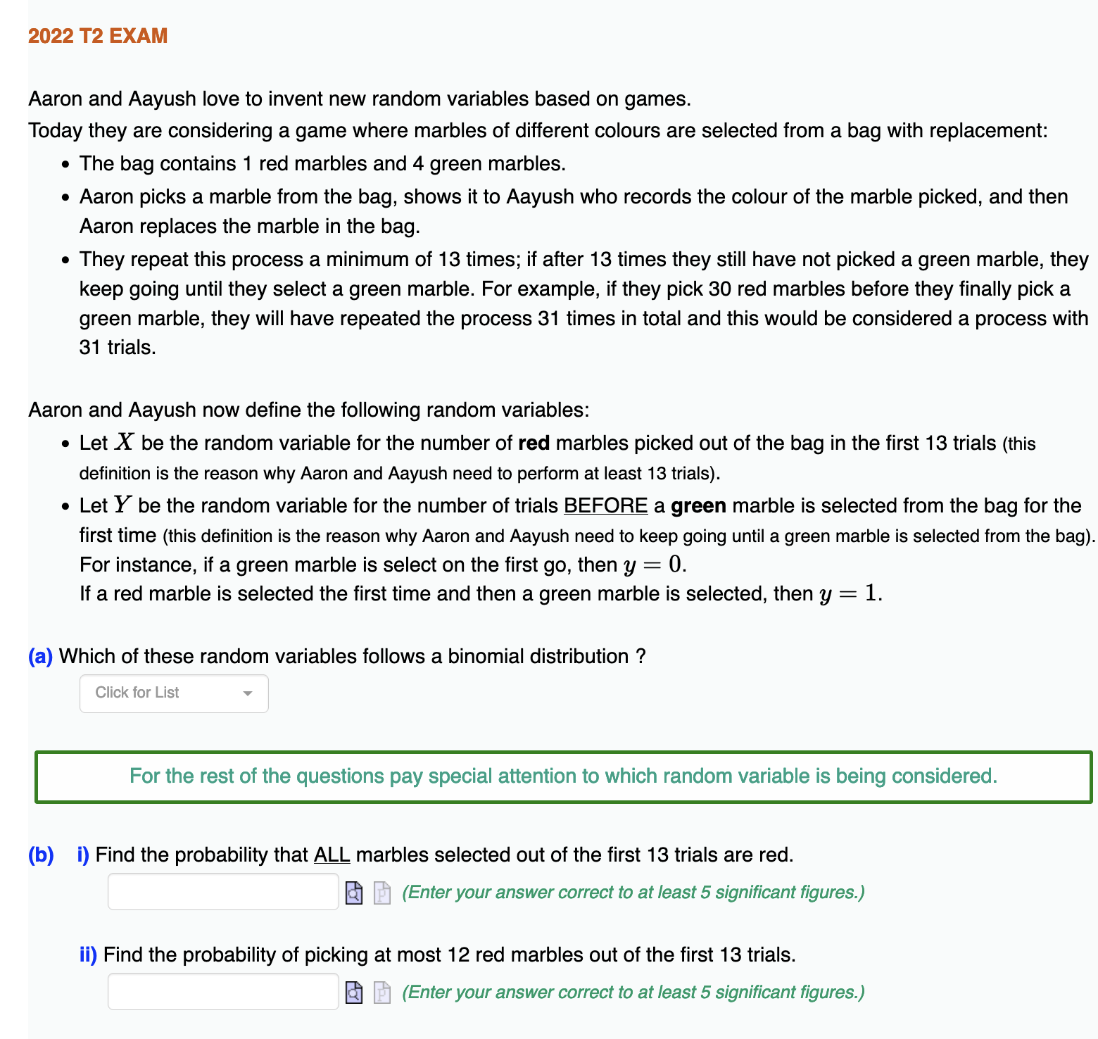 Solved 2022 T2 Exam Aaron And Aayush Love To Invent New