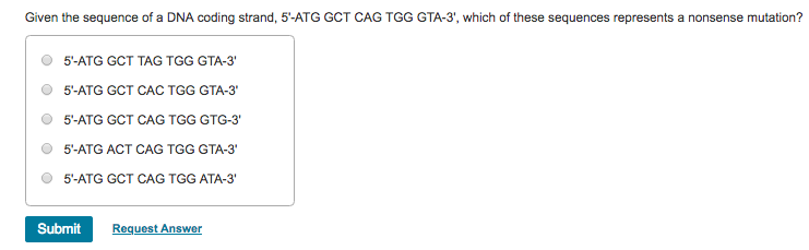 Solved Given the sequence of a DNA coding strand, 5-ATG GCT | Chegg.com