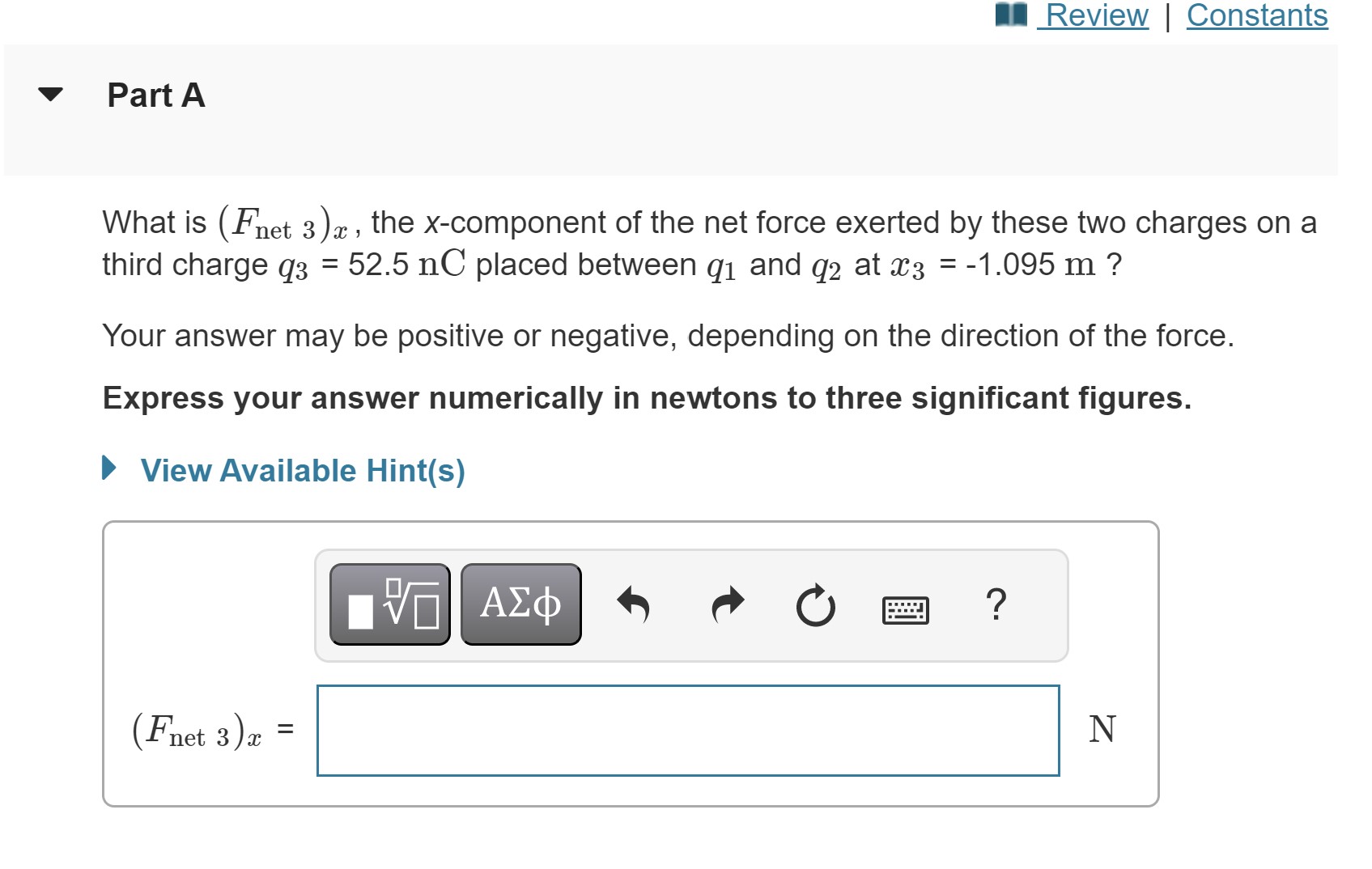 Solved What is (Fnet 3)x, the x-component of the net force | Chegg.com