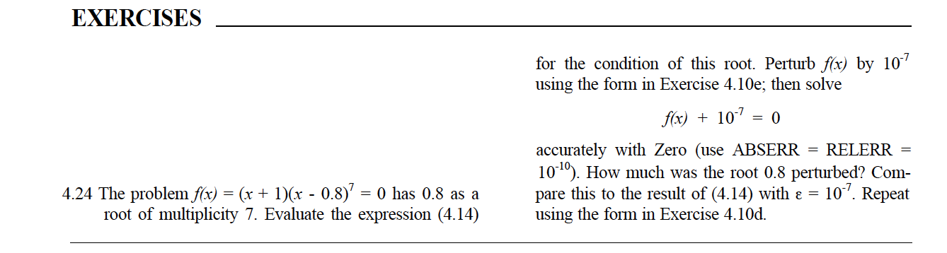 Solved using the form in Exercise 4.10e; then solve | Chegg.com