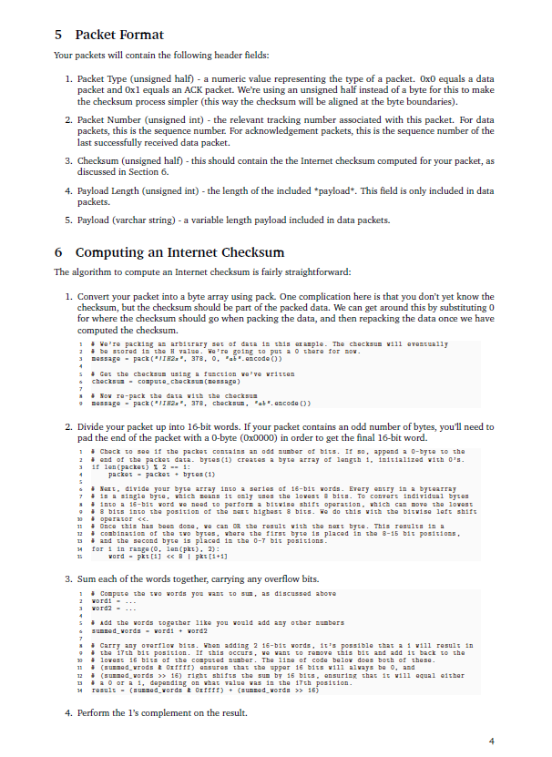 Solved In this project you will be implementing a simple | Chegg.com