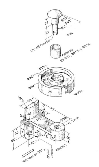 Solved Q1.Demonstrate the concept of Assembly drawing by | Chegg.com