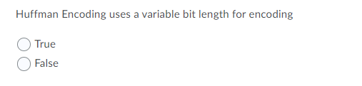 Solved Huffman Encoding uses a variable bit length for | Chegg.com