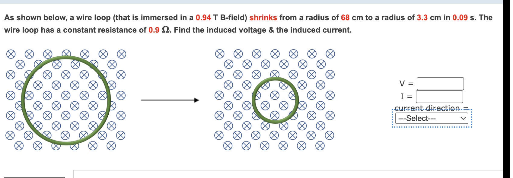 Solved As shown below, a wire loop (that is immersed in a | Chegg.com