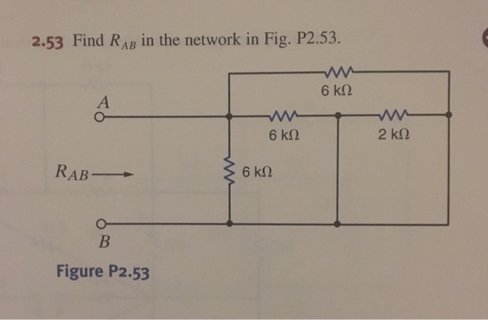 Solved Find R_AB in the network in Fig. P2.53. | Chegg.com