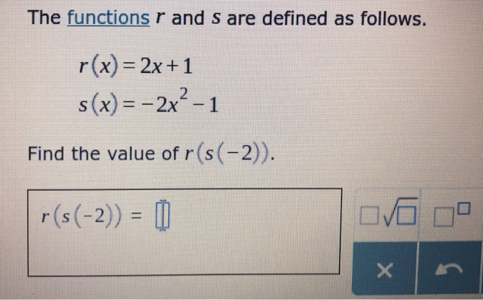 Solved The functions r and s are defined as follows. | Chegg.com