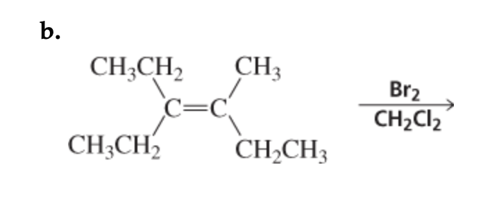 Solved CH2CH2 CH3 C=C CH2CH2CH2CH3 Br2 CH2Cl2 | Chegg.com