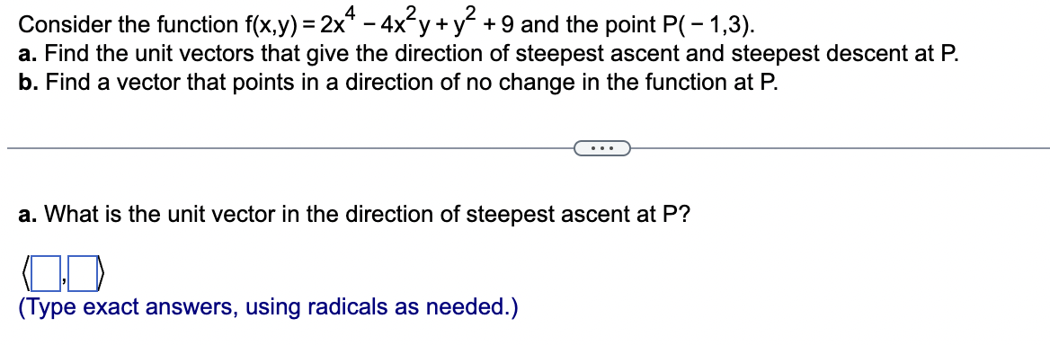 Solved Consider the function f(x,y)=2x4−4x2y+y2+9 and the | Chegg.com