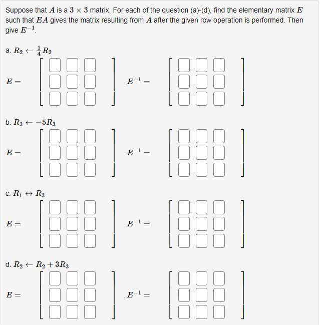 Solved Suppose that A is a 3×3 matrix. For each of the | Chegg.com