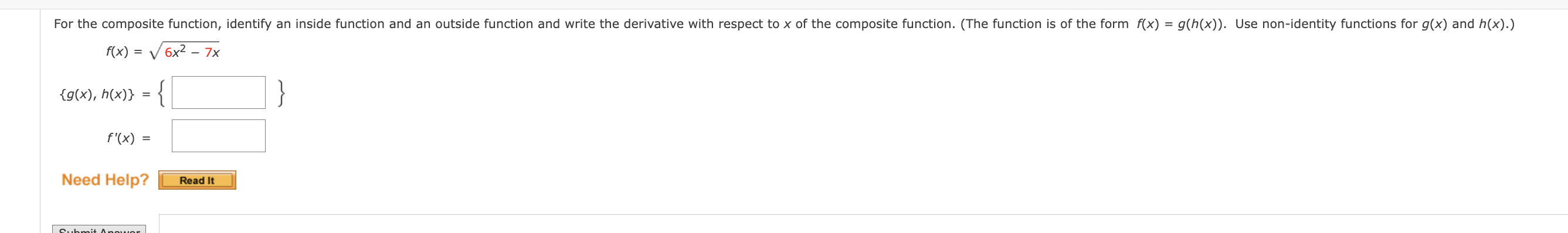 Solved For The Composite Function Identify An Inside 5353