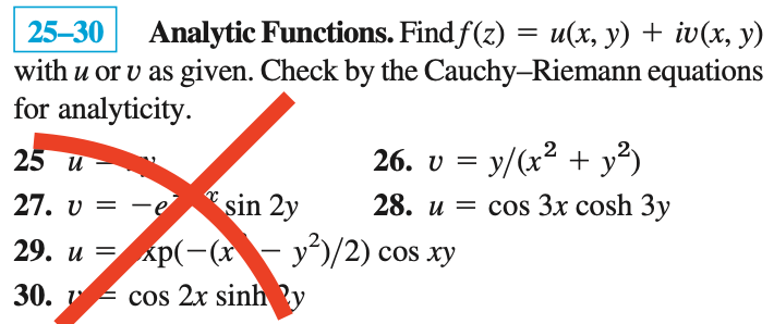 Solved Analytic Functions. Find f(z)=u(x,y)+iv(x,y) with u | Chegg.com