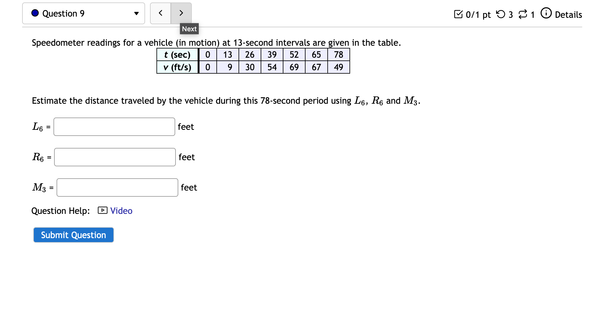 Solved L6= R6= M3= Question Help: Video | Chegg.com