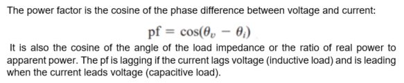 Solved The power factor is the cosine of the phase | Chegg.com