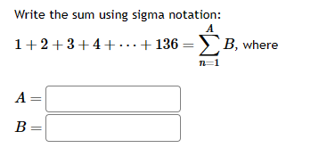 Solved Write the sum using sigma notation: \\[ | Chegg.com