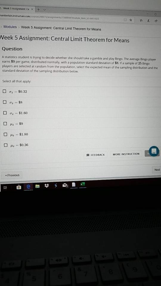 Solved Week 5 Assignment: Ce X + hamberlain | Chegg.com