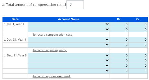 Solved Recording Stock Options: Issuance and Exercise Rex | Chegg.com