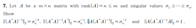 Solved 7. Let A be a mxn matrix with rank(A)=n | Chegg.com