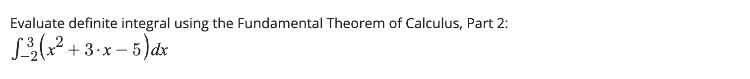 Solved Exercise 5 The Fundamental Theorem of Calculus, Part | Chegg.com