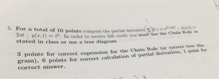 Solved For a total of 10 points compute the partial | Chegg.com