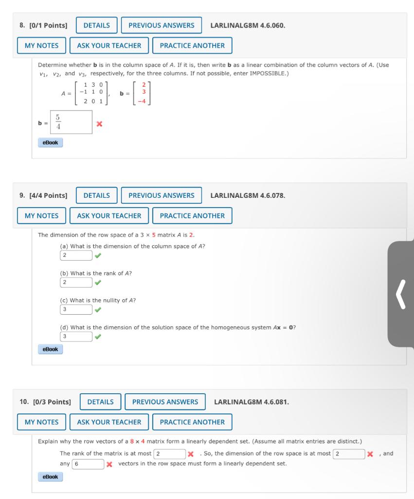 Solved 8. [0/1 Points) DETAILS PREVIOUS ANSWERS LARLINALG8M | Chegg.com