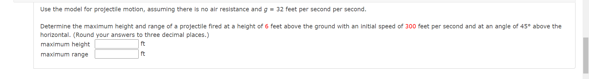 Solved Use the model for projectile motion, assuming there | Chegg.com