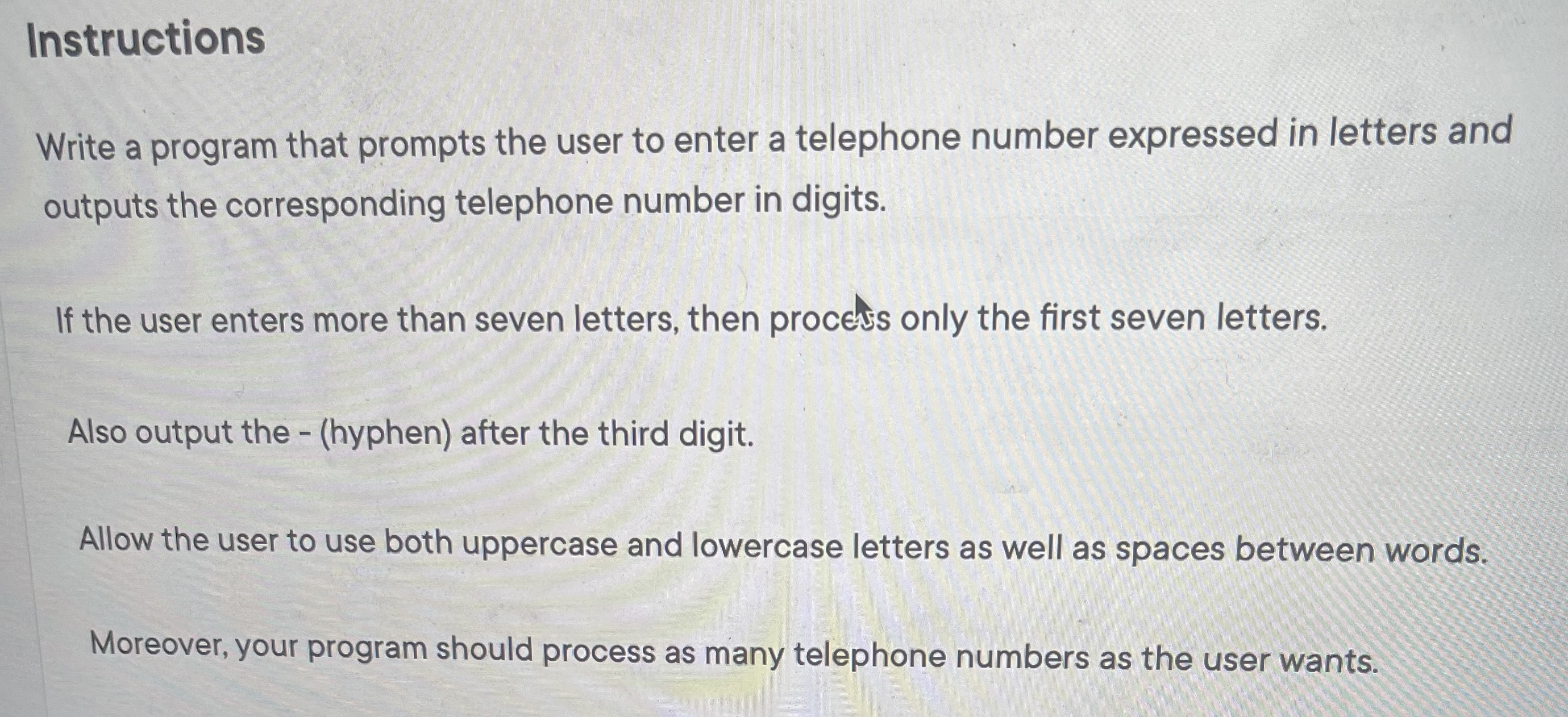 Solved To make telephone numbers easier to remember, some | Chegg.com