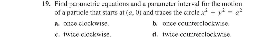 Solved 19. Find parametric equations and a parameter | Chegg.com