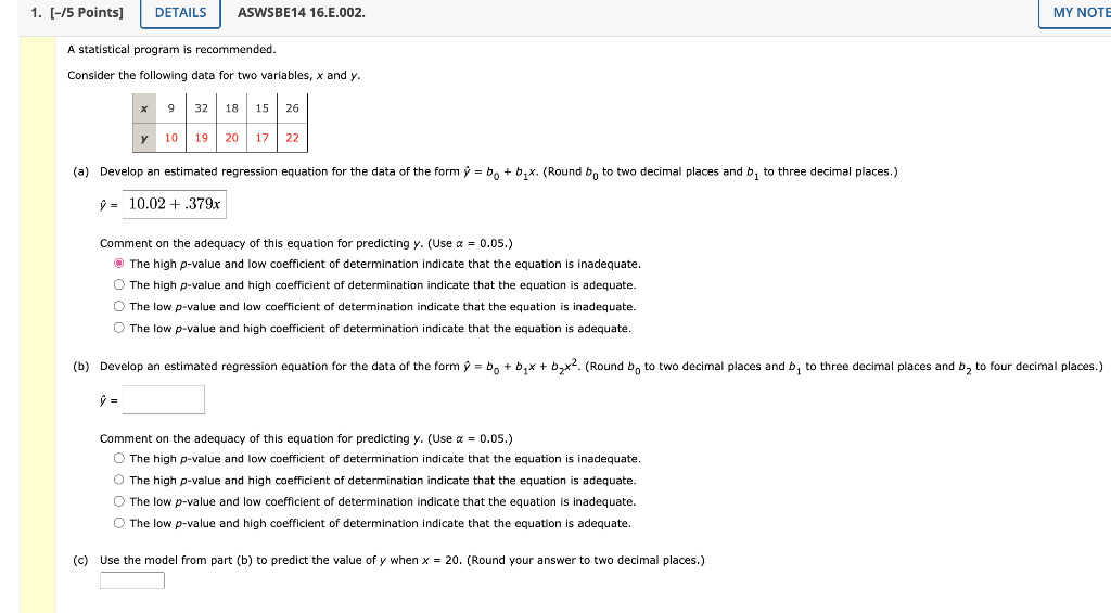Solved A statistical program is recommended. Consider the | Chegg.com