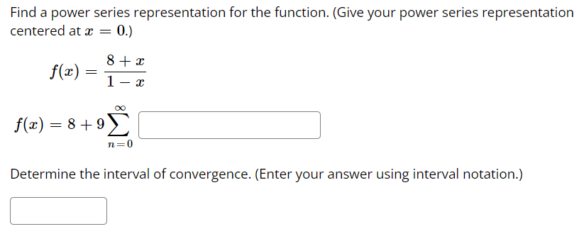Solved Find a power series representation for the function. | Chegg.com