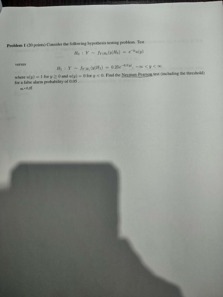 Solved Problem 1 (20 points) Consider the following | Chegg.com