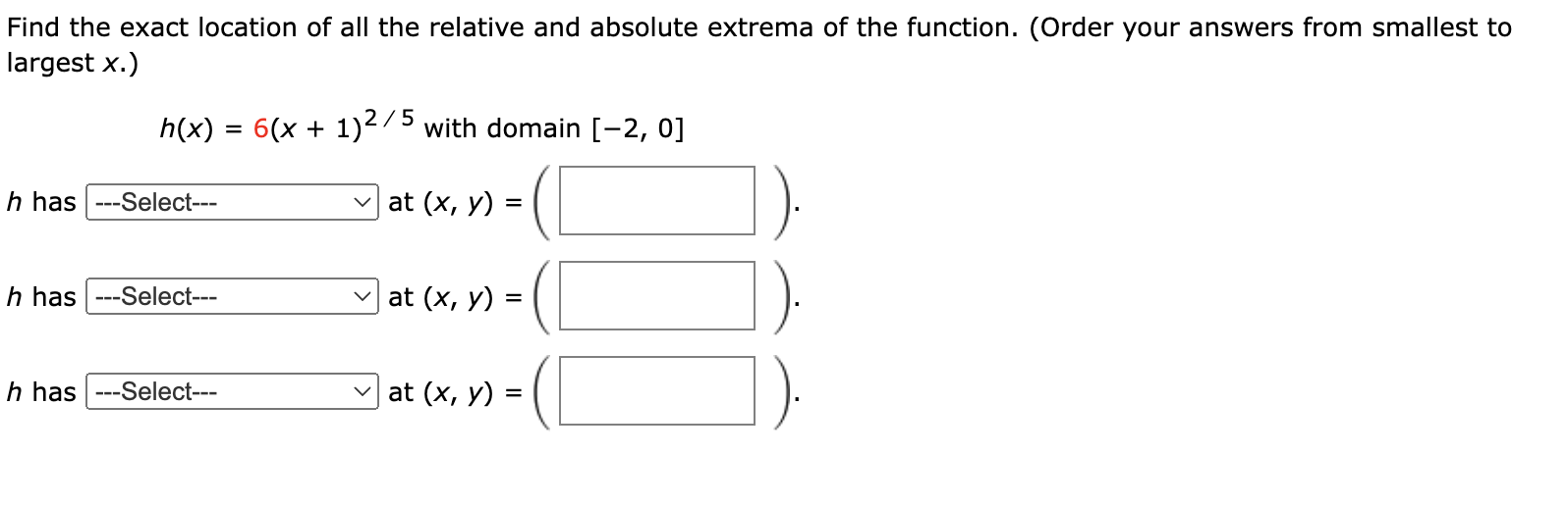 Solved Selection options are - absolute max -absolute | Chegg.com Solved Selection options are - absolute max -absolute | Chegg.com