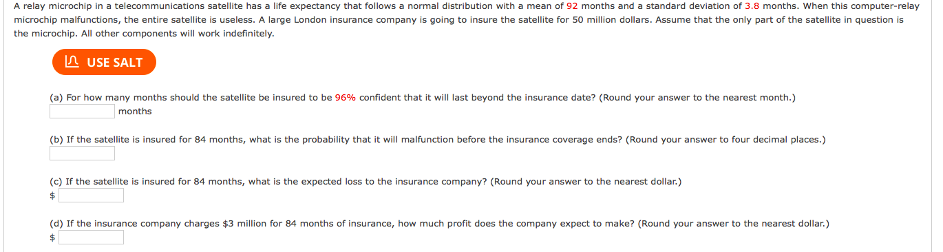 Solved A relay microchip in a telecommunications satellite | Chegg.com