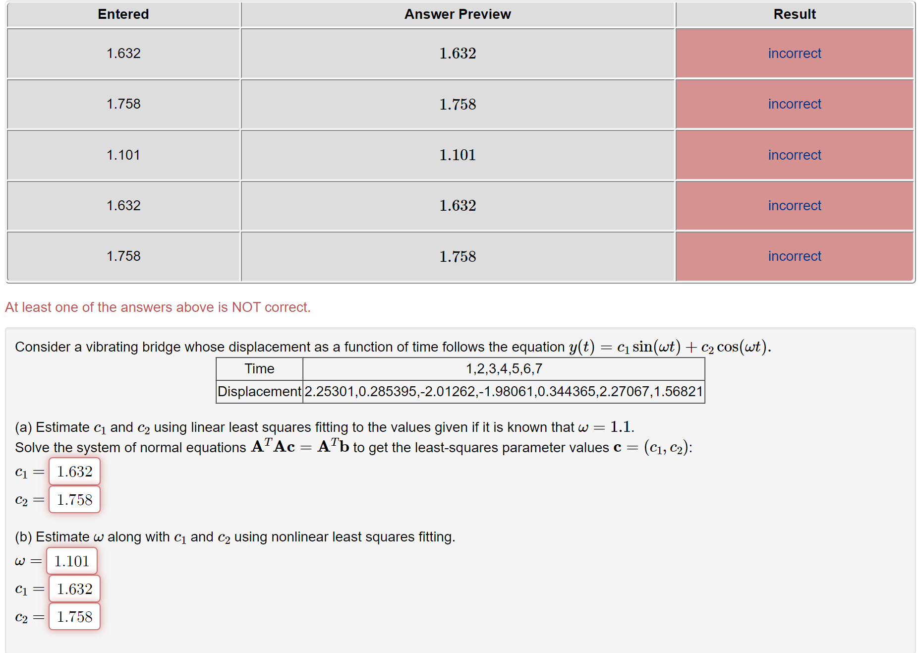 Solved Consider a vibrating bridge whose displacement as a | Chegg.com