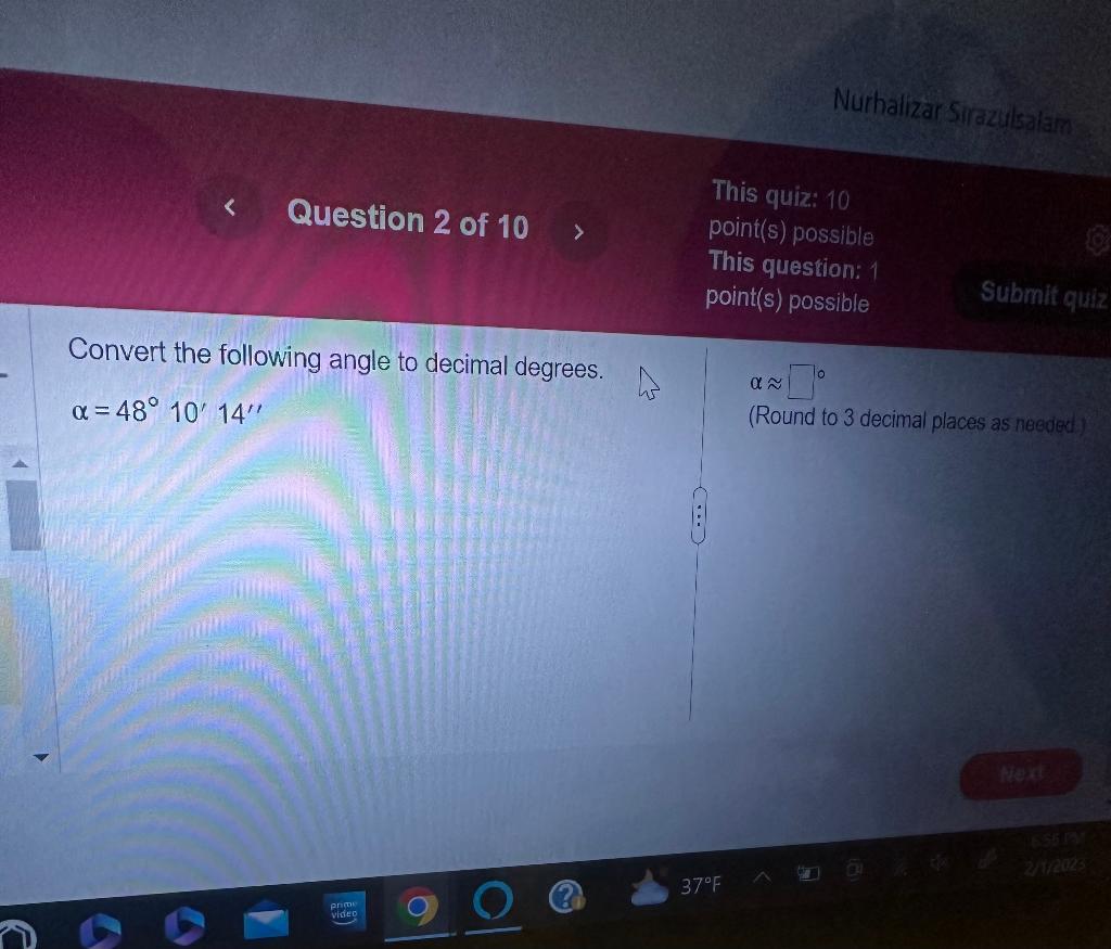 Solved Convert the following angle to decimal degrees. | Chegg.com