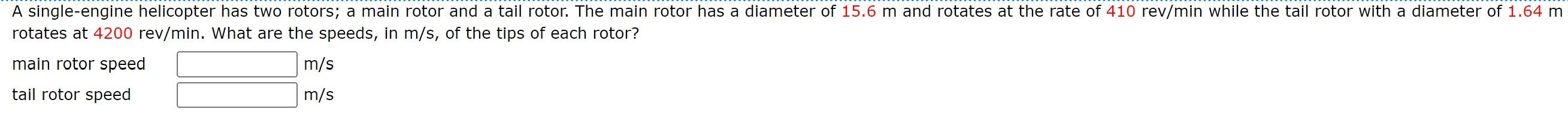 Solved rotates at 4200rev/min. What are the speeds, in m/s, | Chegg.com