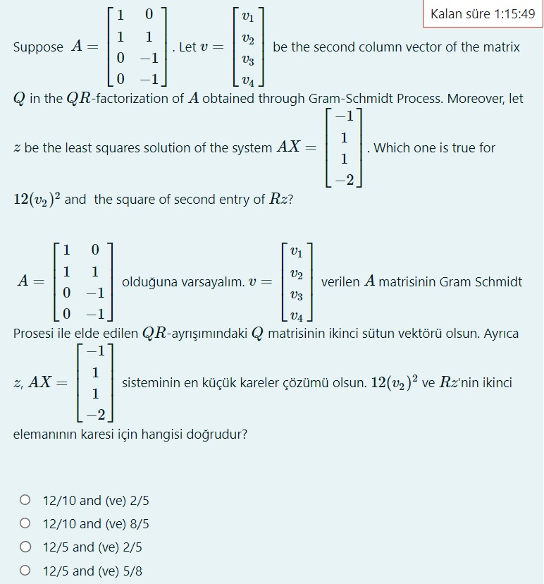 Suppose A=⎣⎡110001−1−1⎦⎤. Let v=⎣⎡v1v2v3v4⎦⎤ be the | Chegg.com